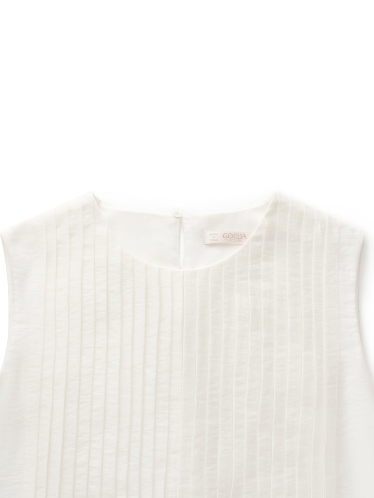 Tencel Blend Pleated Tank Top And Skirt Two-Piece Set – GOELIA