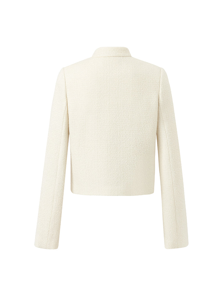 Goelia Women's Wool Blend Stand Collar Single-Breasted Women Jacket Fo ...