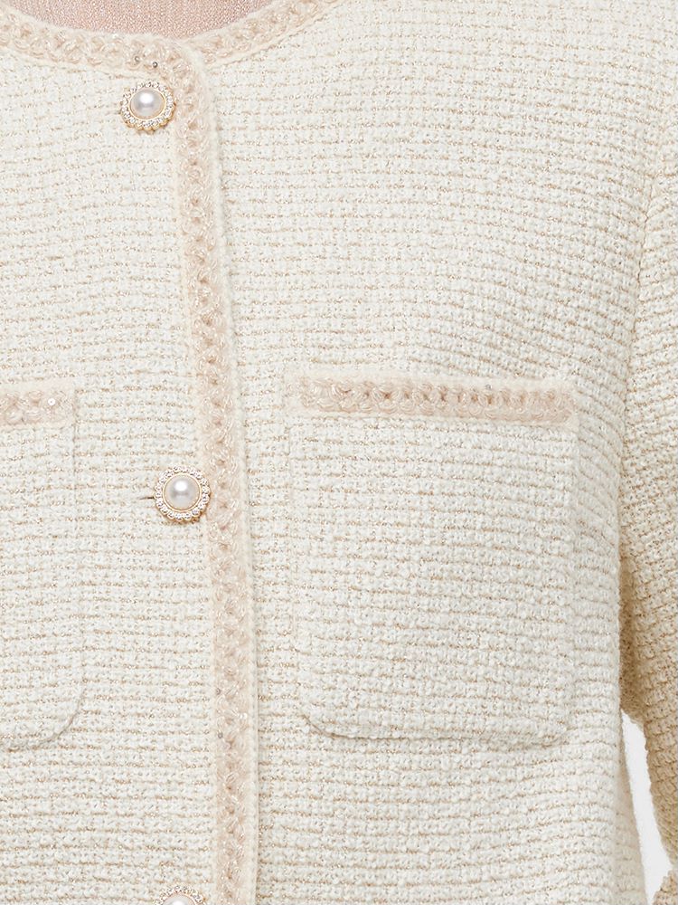 Tweed Boxy Women Crop Jacket – GOELIA