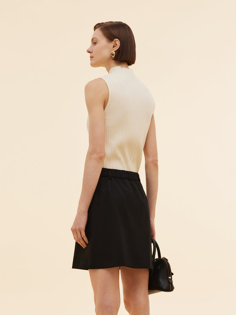 Tencel Blend Women Mock Neck Knit Tank Top – GOELIA