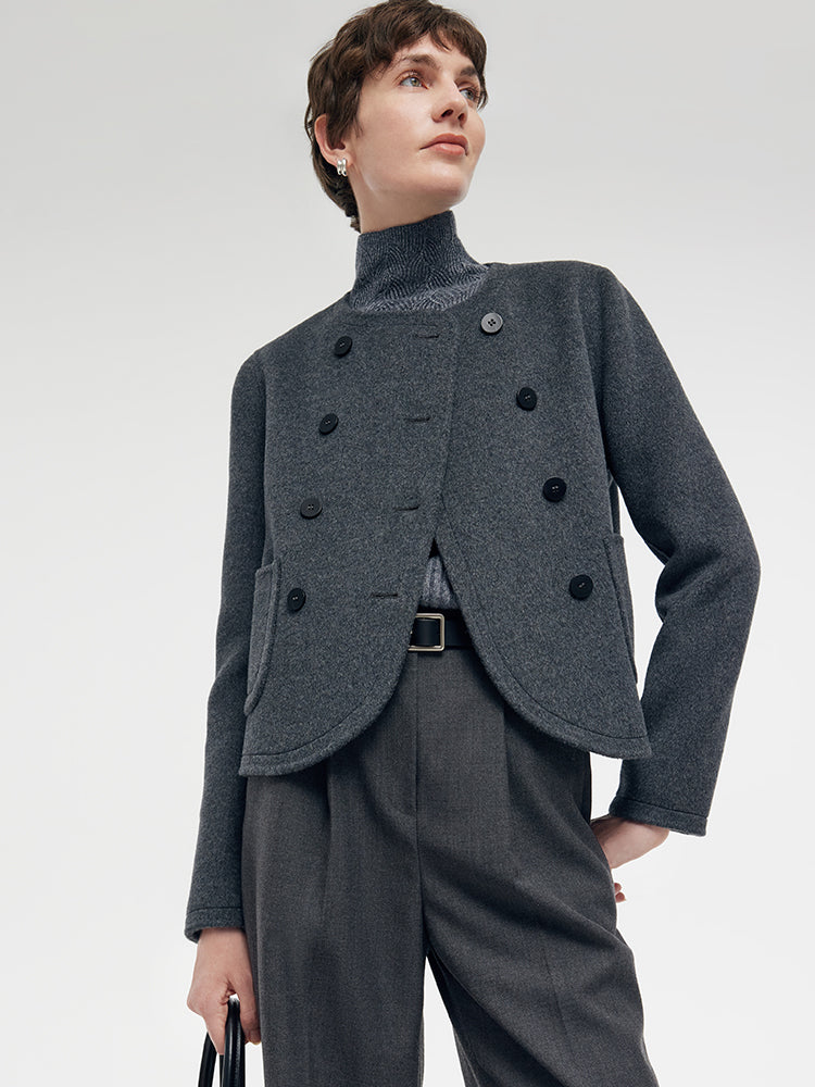 100% Wool Boxy Women Crop Jacket – GOELIA