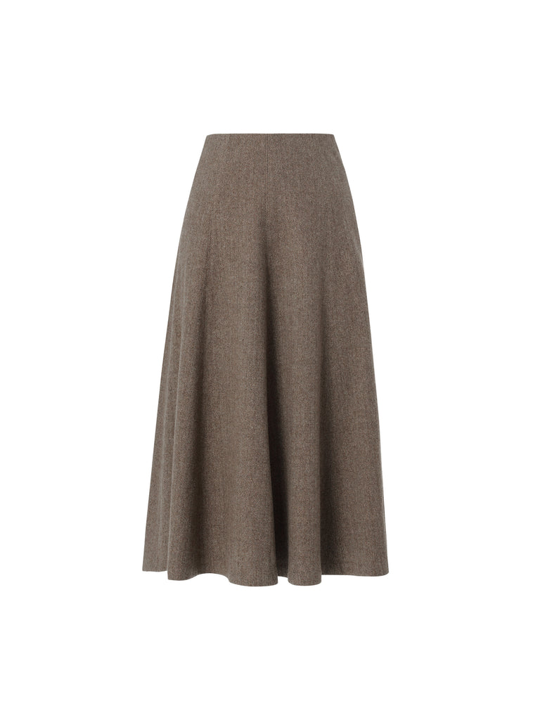 Washable Wool Women A-Line Flared Skirt – GOELIA