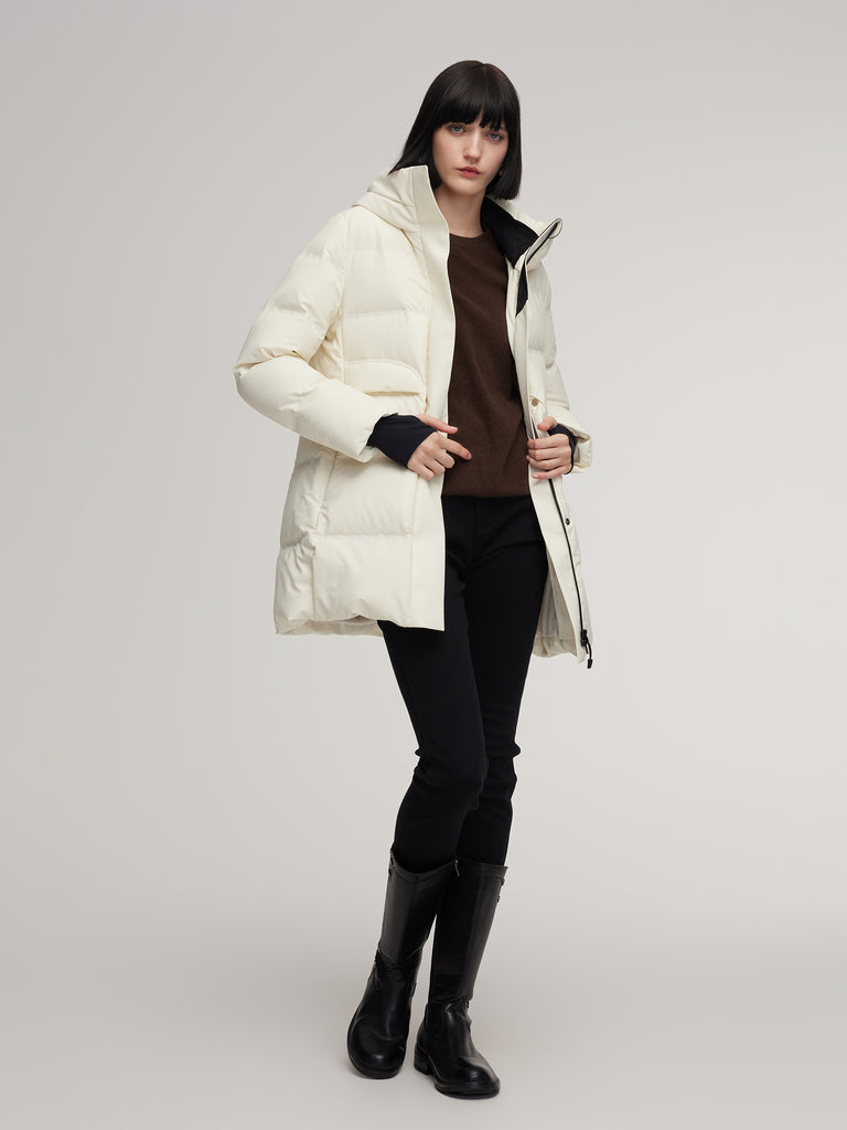 Thermal Tech Back Hooded Goose Down Coat – GOELIA