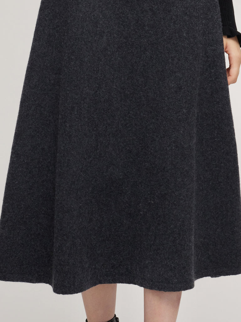 100% Wool A-Line Women Flared Skirt – GOELIA
