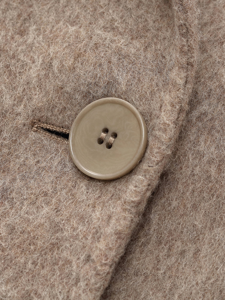 Wool Alpaca Lapel Women Coat – GOELIA