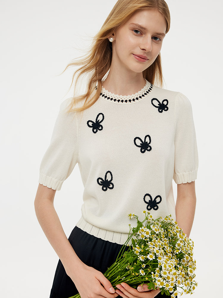 Tencel Butterfly Women Knit Top – GOELIA
