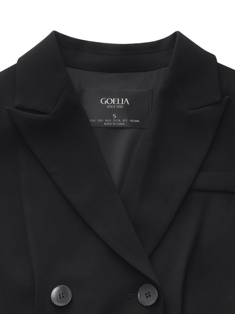 Triacetate Faux Two-Piece Cap Sleeve Women Blazer Midi Dress – GOELIA