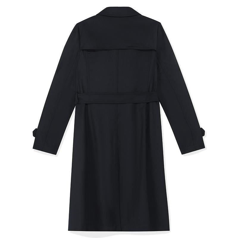 Worsted Woolen Women Trench Coat With Belt – GOELIA