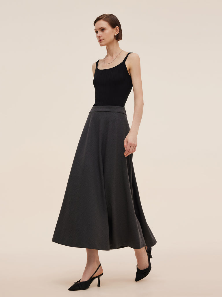Worsted Wool Blend A-Line Women Skirt – GOELIA