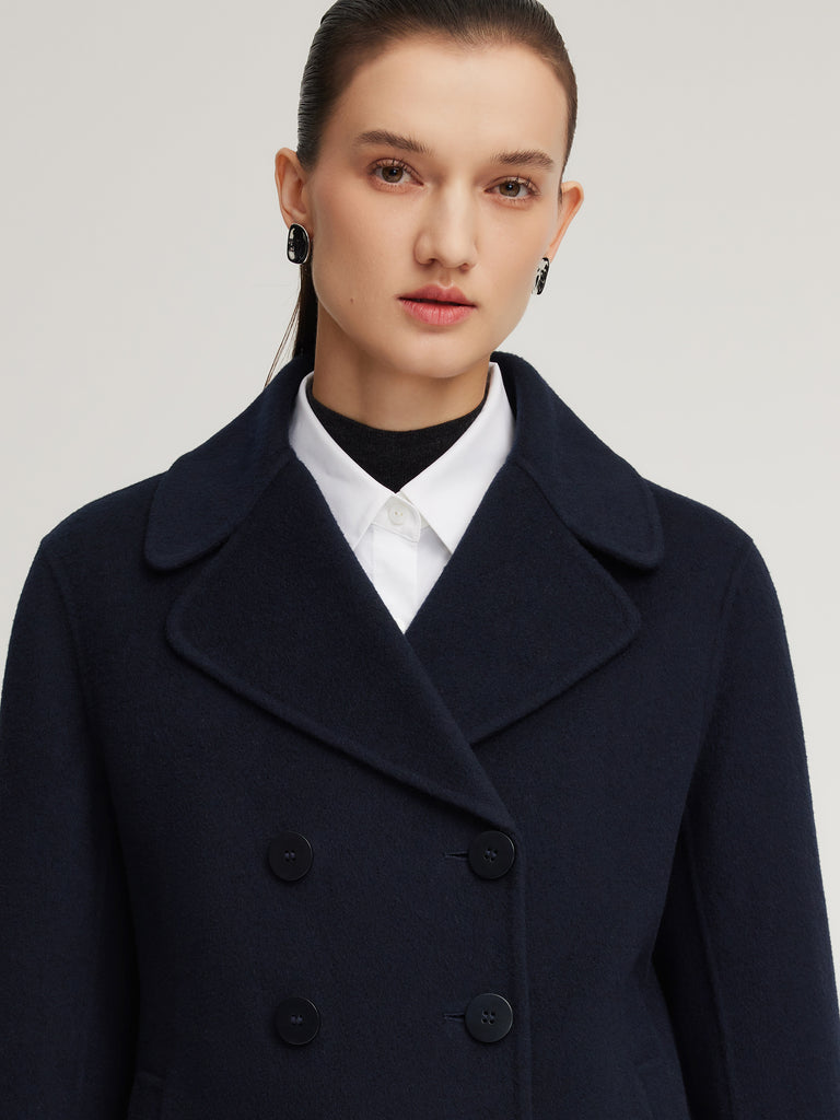 100% Wool Double-Faced Women Coat – GOELIA