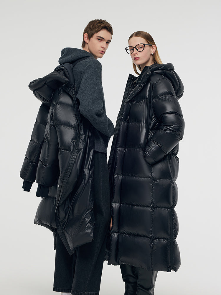 Windproof Warm Hooded Long Goose Down Coat – GOELIA