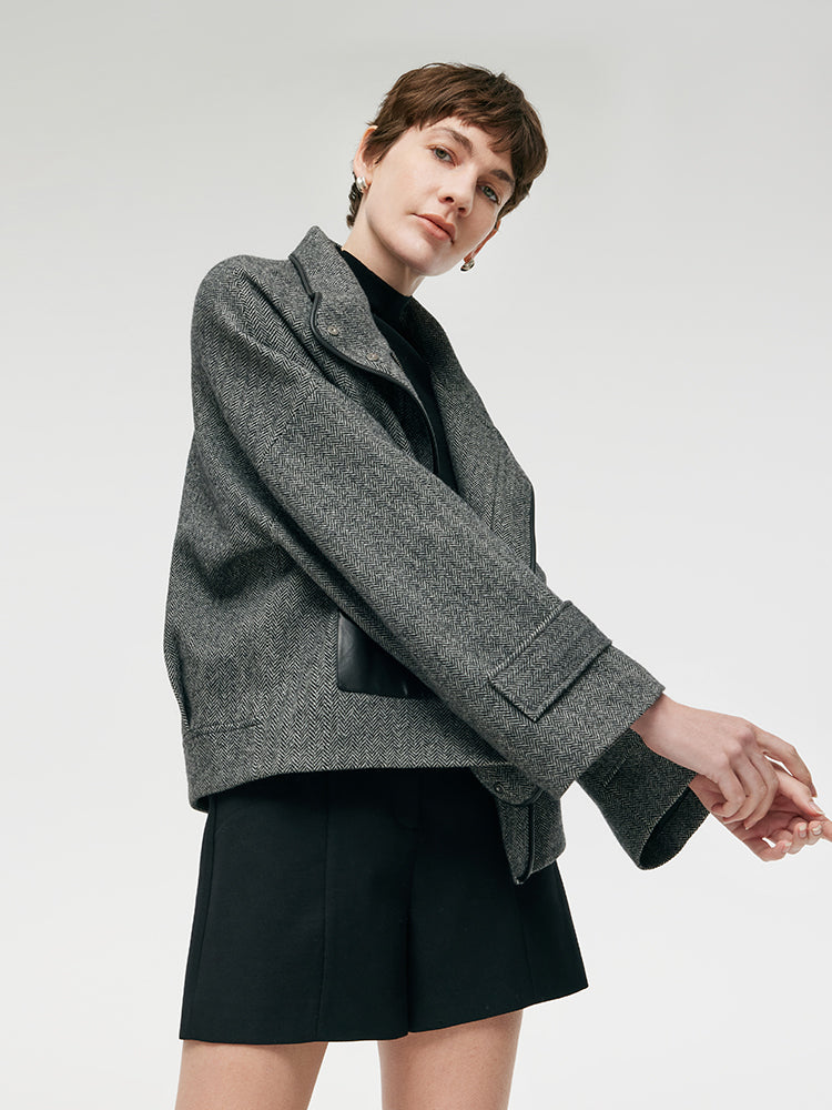 Washable Wool Women Boxy Coat – GOELIA