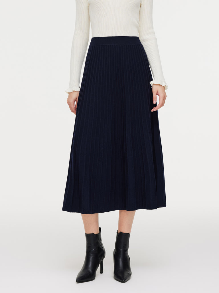 100% Wool A-Line Women Knit Skirt – GOELIA