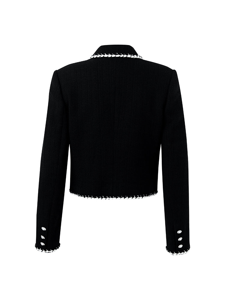 Tweed Knitted Short Jacket – GOELIA