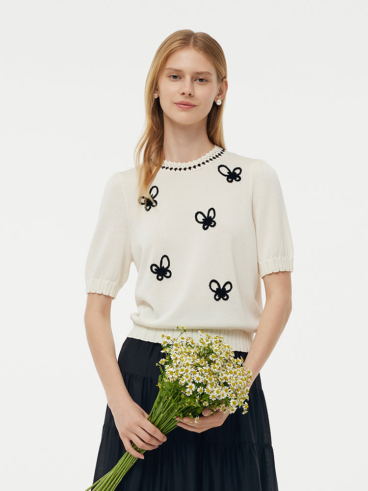 Tencel Butterfly Women Knit Top – GOELIA