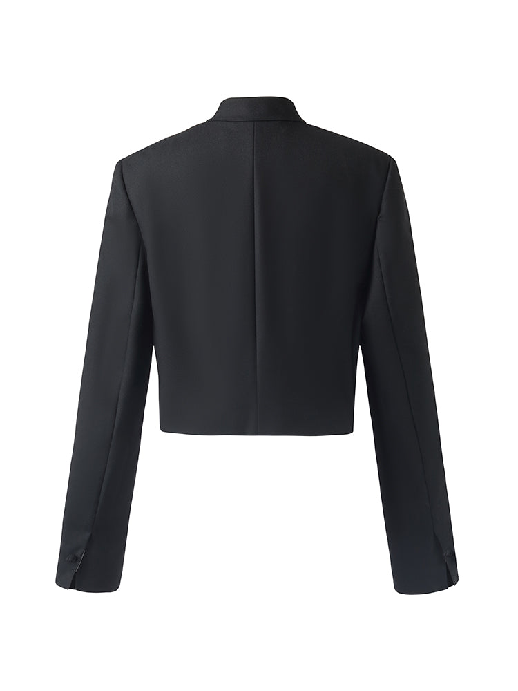 Worsted Wool New Chinese-Style Women Crop Jacket – GOELIA