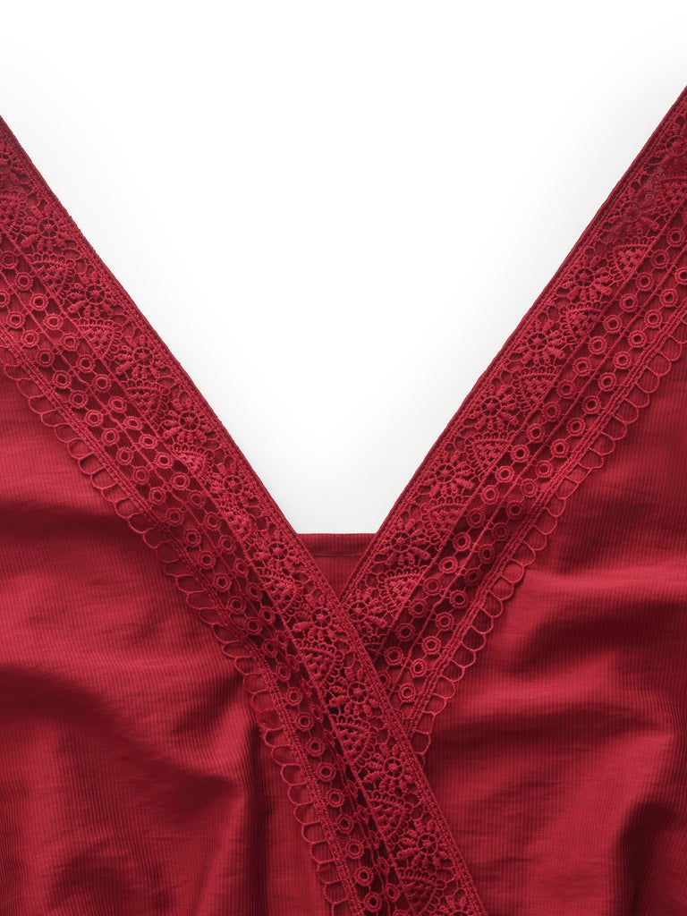 Tencel Lace Trim Women Maxi Vest Dress – GOELIA