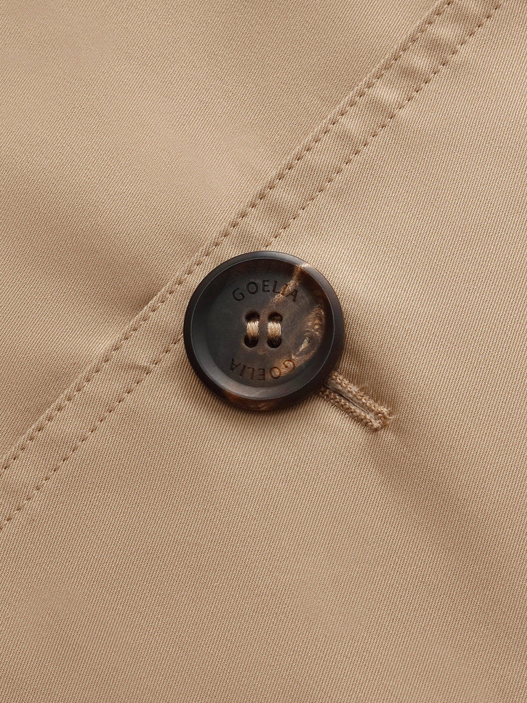 Cotton Color Block Cuffs Unisex Trench Coat – GOELIA