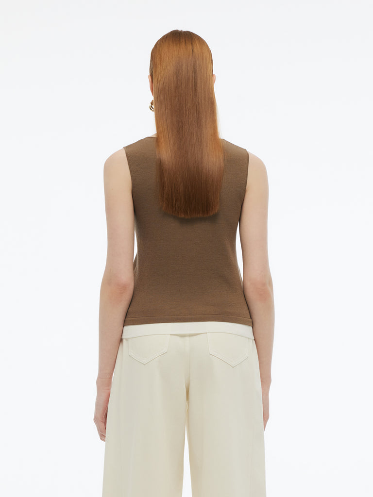 Lyocell Blend Faux Two-Piece Women Knit Tank Top – GOELIA