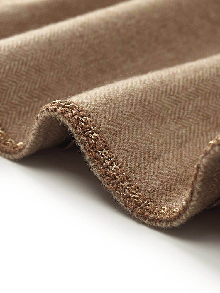 Washable Wool Round Neck Single-Breasted Women Jacket – GOELIA