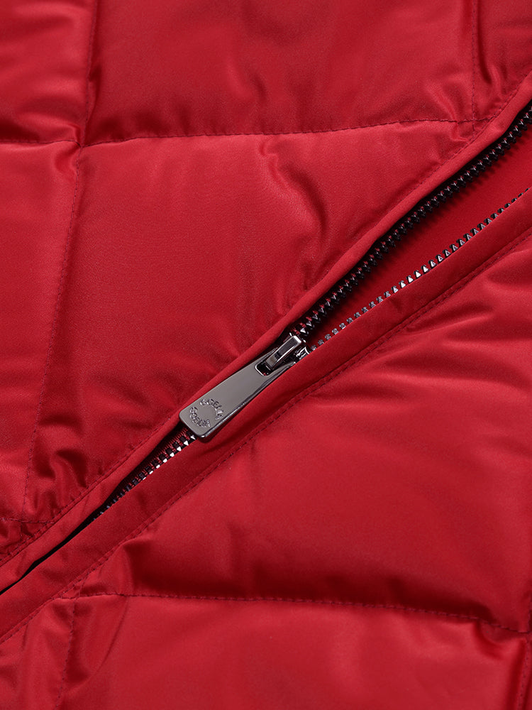 [Preview] Diamond Drawstring Hooded Goose Down Jacket – GOELIA