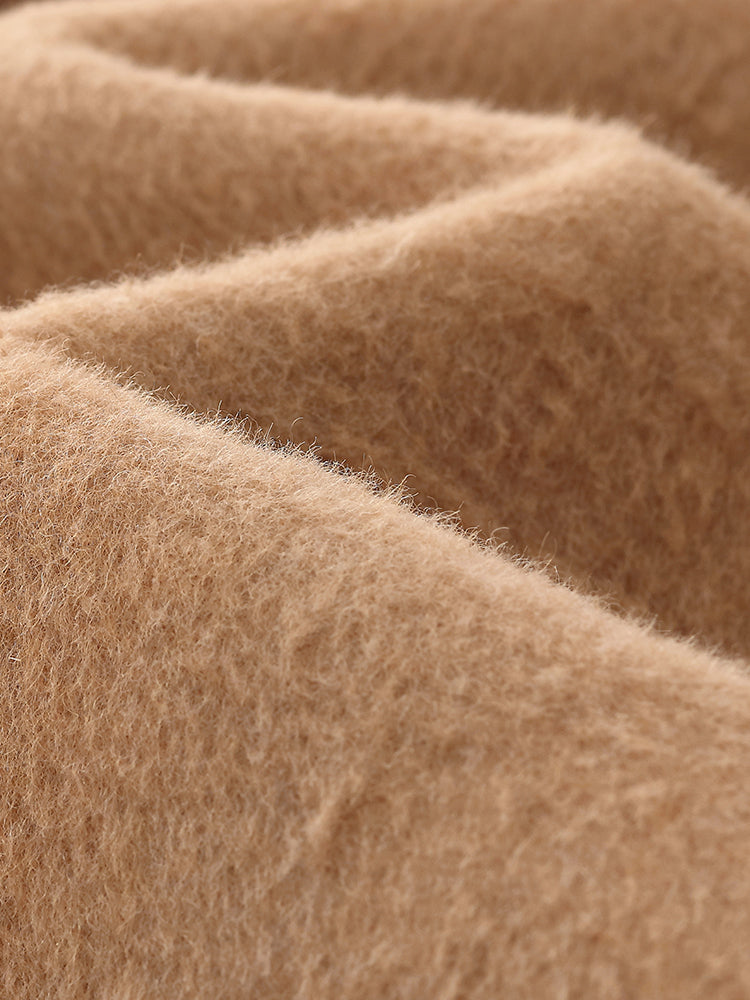 100% Camel Hair Women Wrap Overcoat – GOELIA