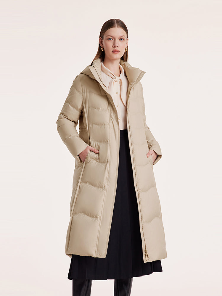Hooded Long Goose Down Garment – GOELIA