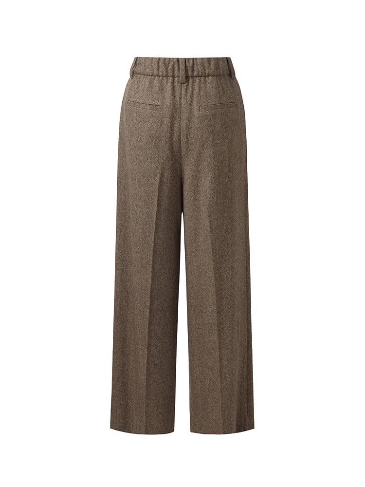 100% Washable Wool Women Full Length Pants – GOELIA