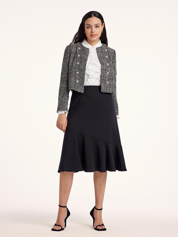 Classic Tweed Cropped Women Jacket – GOELIA