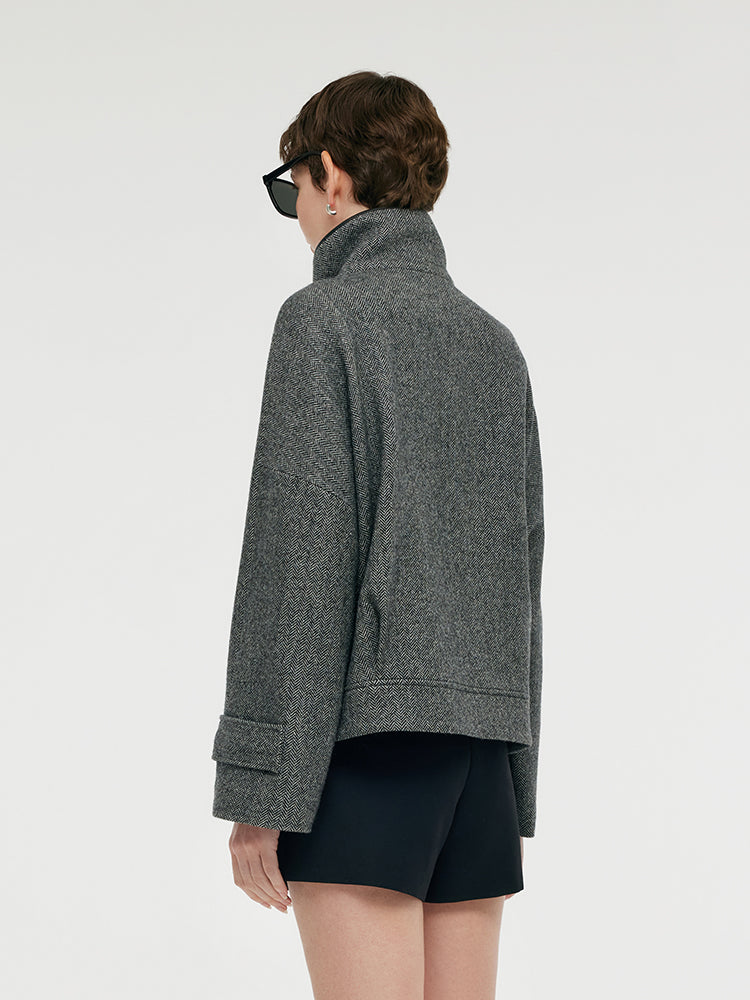 Washable Wool Women Boxy Coat – GOELIA