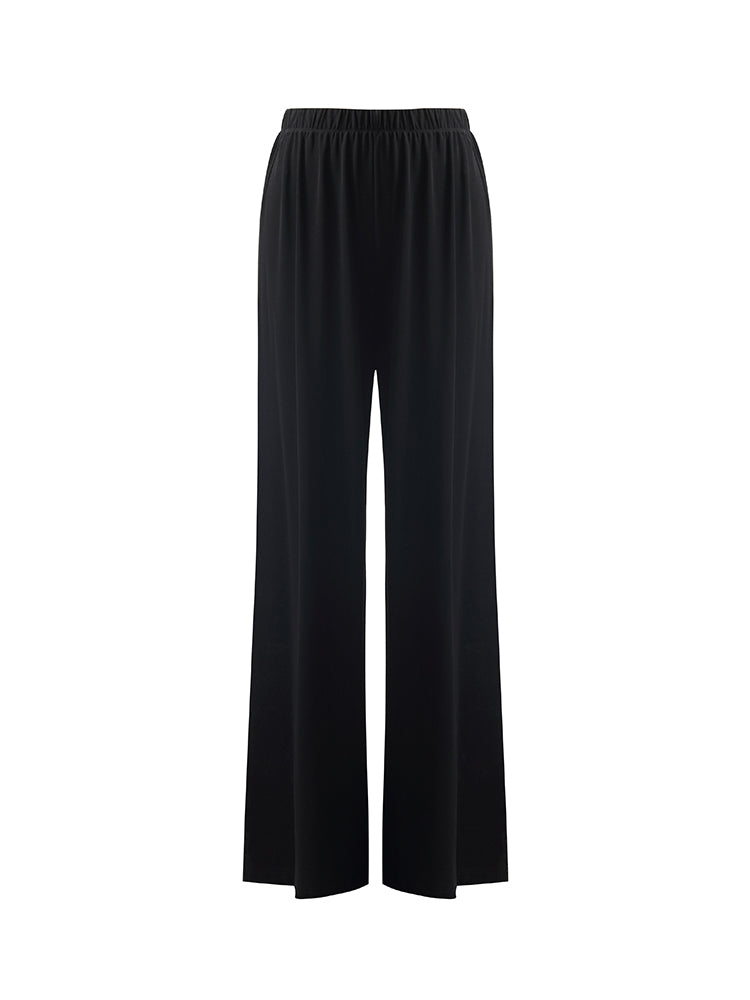 V-Neck Top And Straight Pants Two-Piece Set – GOELIA