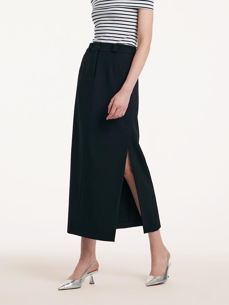 Straight Fitting Slit Half Skirt – GOELIA