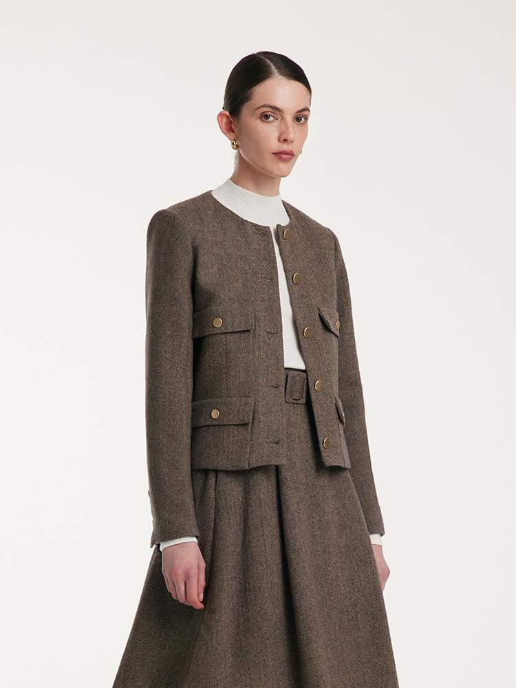 Washable Woolen Classic Women Jacket – GOELIA