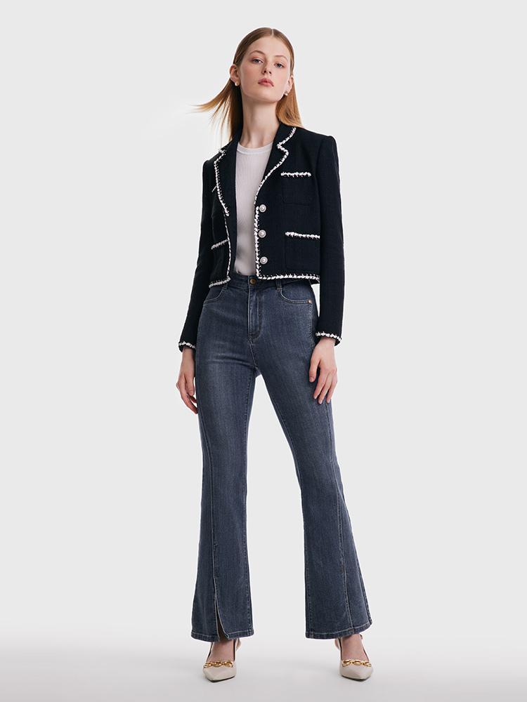 Tweed Knitted Short Jacket – GOELIA