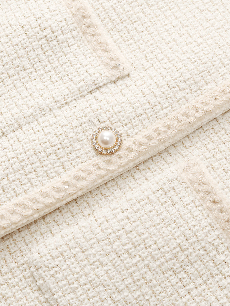 Tweed Boxy Women Crop Jacket – GOELIA