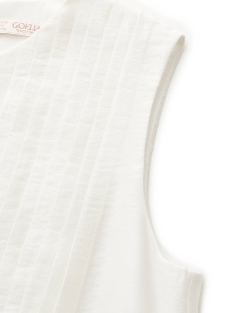 Tencel Blend Pleated Tank Top And Skirt Two-Piece Set – GOELIA