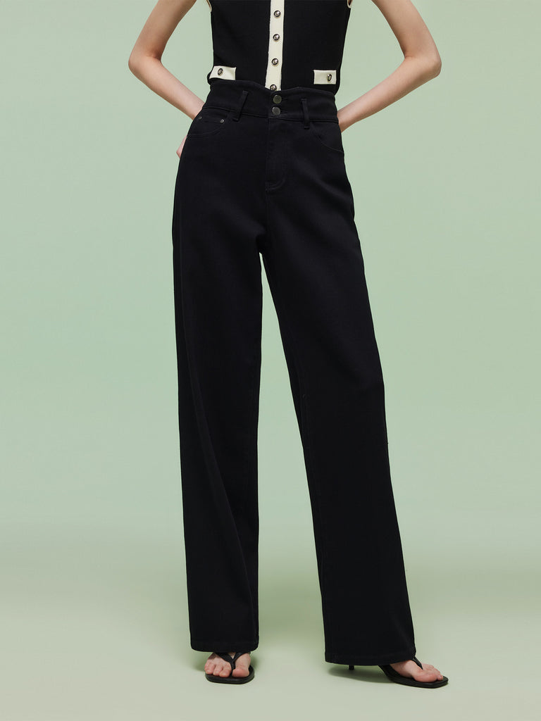 Denim High-Waisted Women Column Jeans – GOELIA
