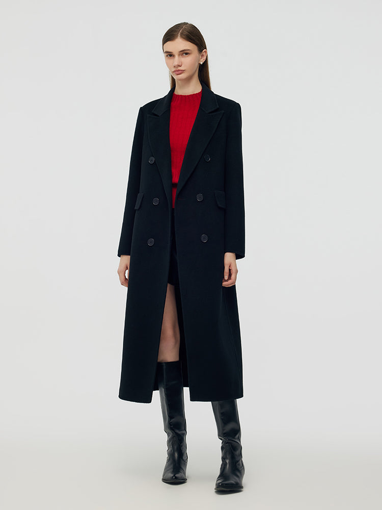 Cashmere Wool Double-Faced Women Overcoat – GOELIA