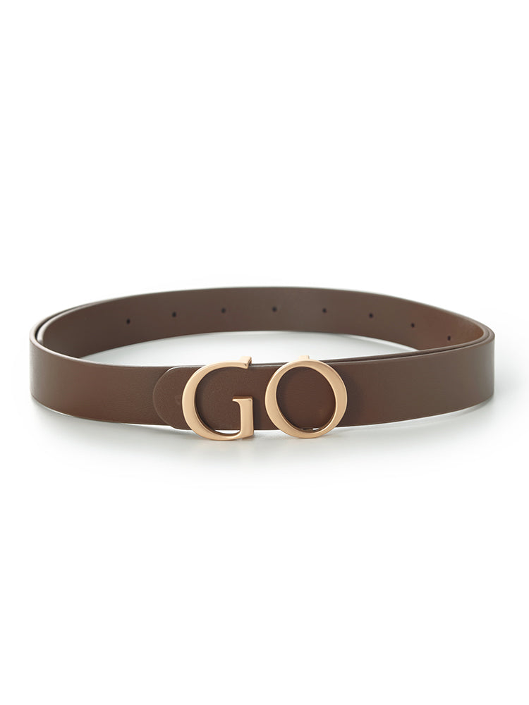 GO Letter Middle Size Women Leather Belt – GOELIA