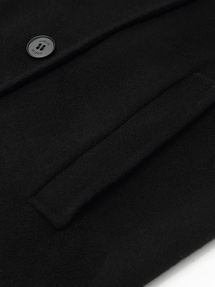 Wool And Cashmere Double-Faced Notched Lapel Women Coat – GOELIA