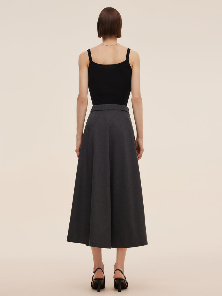 Worsted Wool Blend A-Line Women Skirt – GOELIA