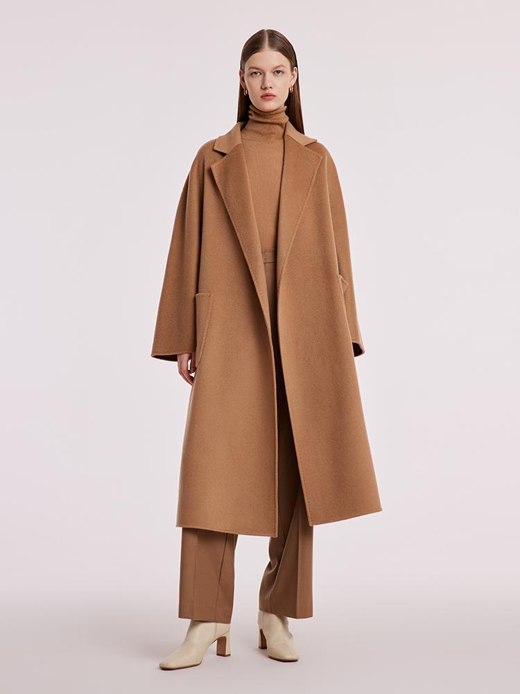 Pure Cashmere Tie-up Women Coat – GOELIA