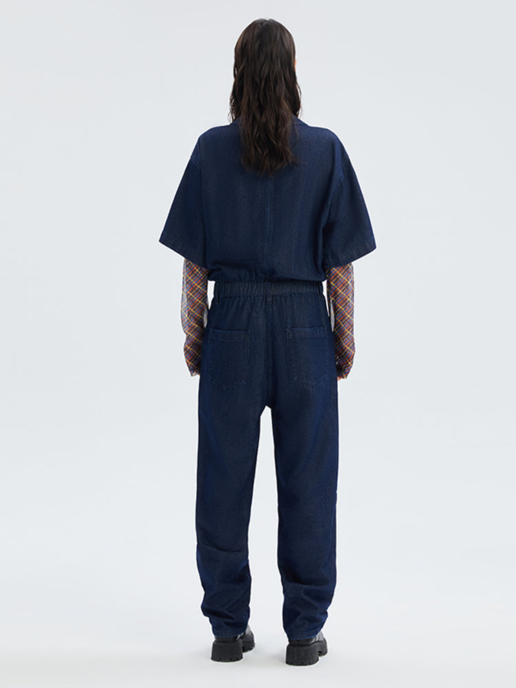 Denim Full Length Jumpsuit – GOELIA